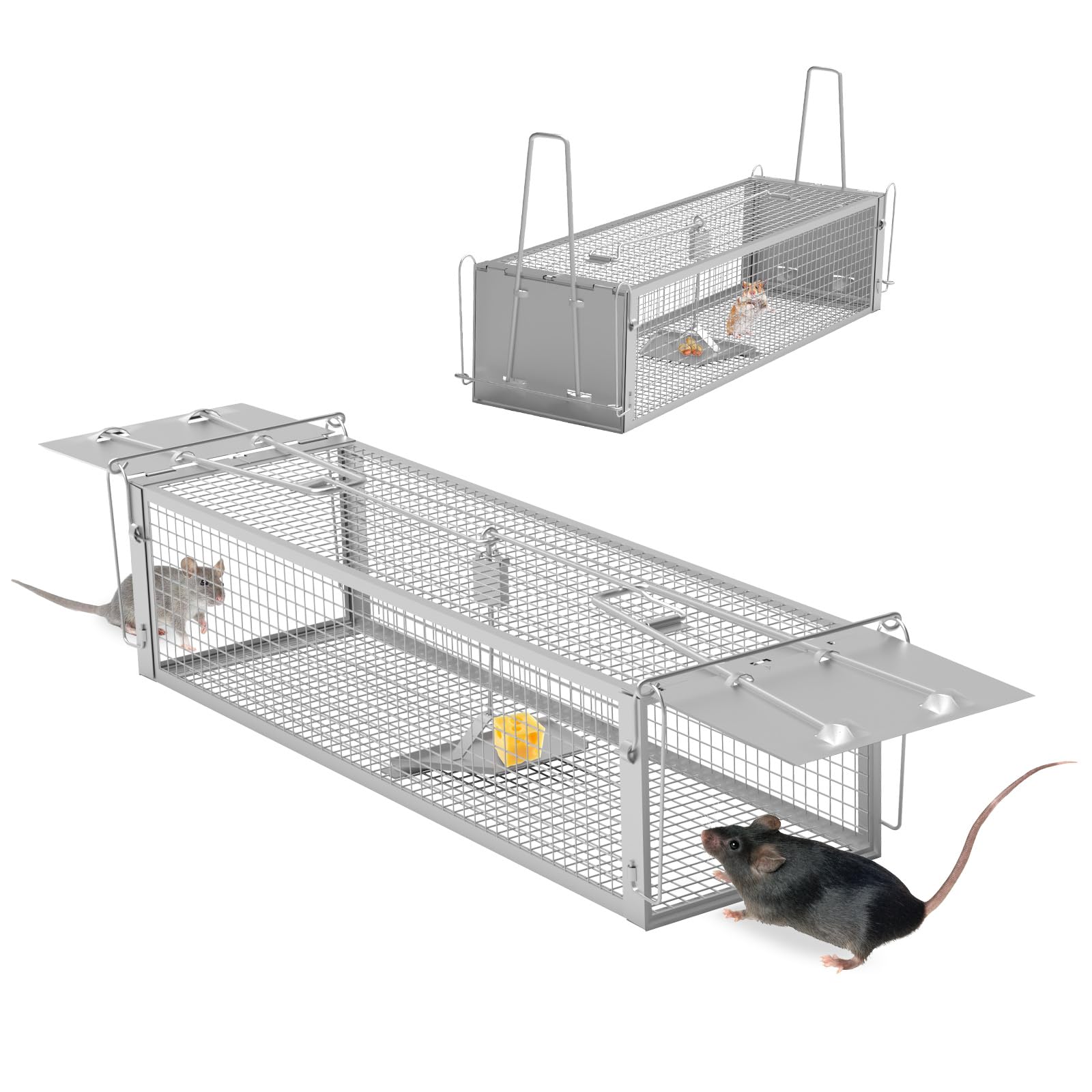 Amazon.com : Live Animal Cage Trap Small Dual Door Live Chipmunk Trap ...