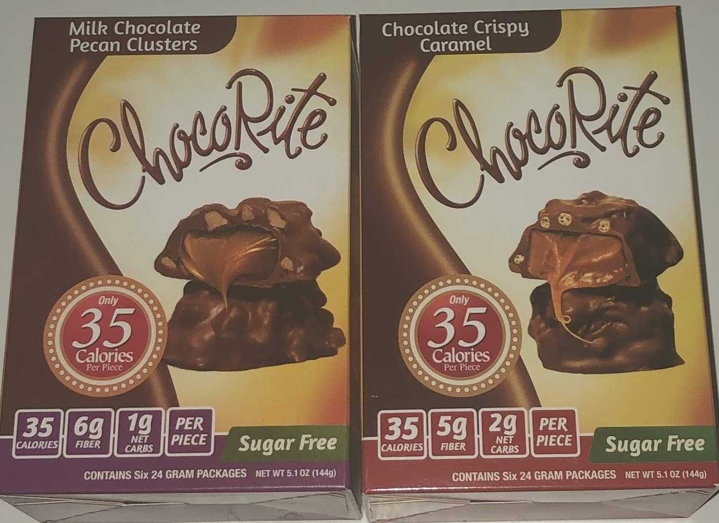 Amazon.com : CHOCORITE CHOCOLATE VALUE PACK -6 24 GRAM BARS-SUGAR FREE ...