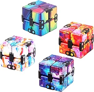 4 Pack Fidget Infinity Cubes, Infinity Cubes Pack Relaxing Hand-Held ...