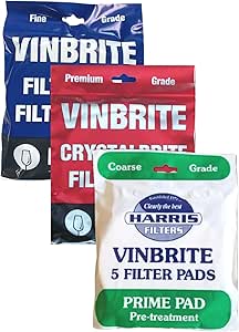 Amazon.com: Harris Filters Variety Pack - Wine Filter Pads for Vinbrite ...