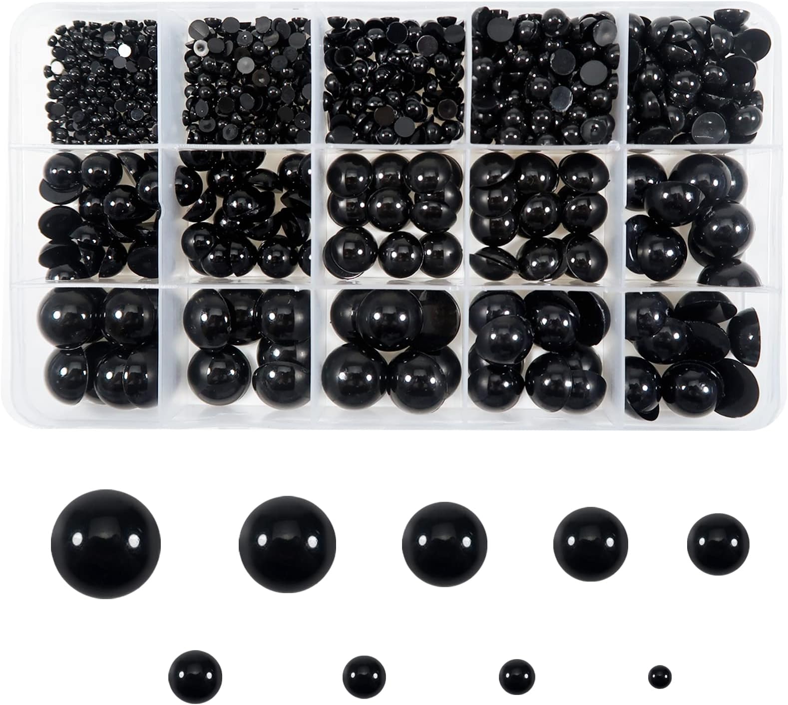 Amazon.com: DNHCLL 100PCS 10mm DIY Black Plastic Solid Safety Eyes ...