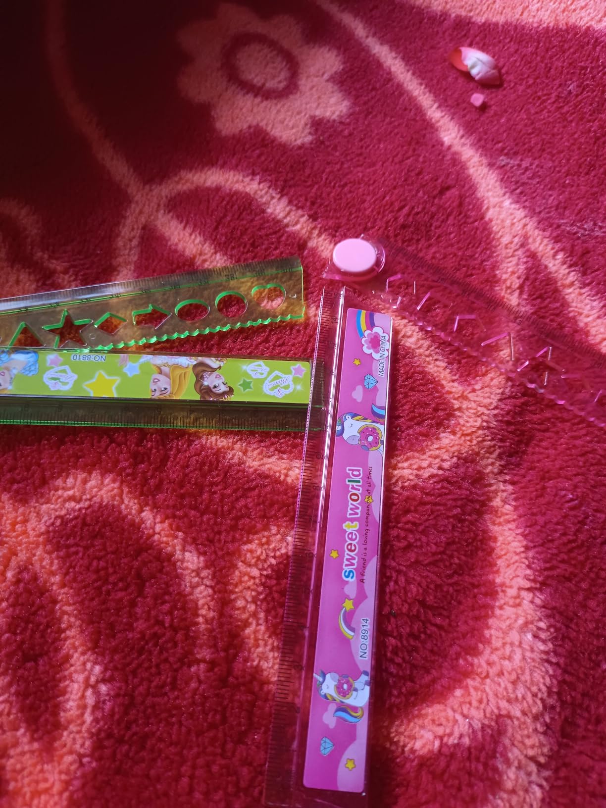 AK Store (4-Pack) Cartoon Design 30cm Plastic Folding Ruler Scale with ...