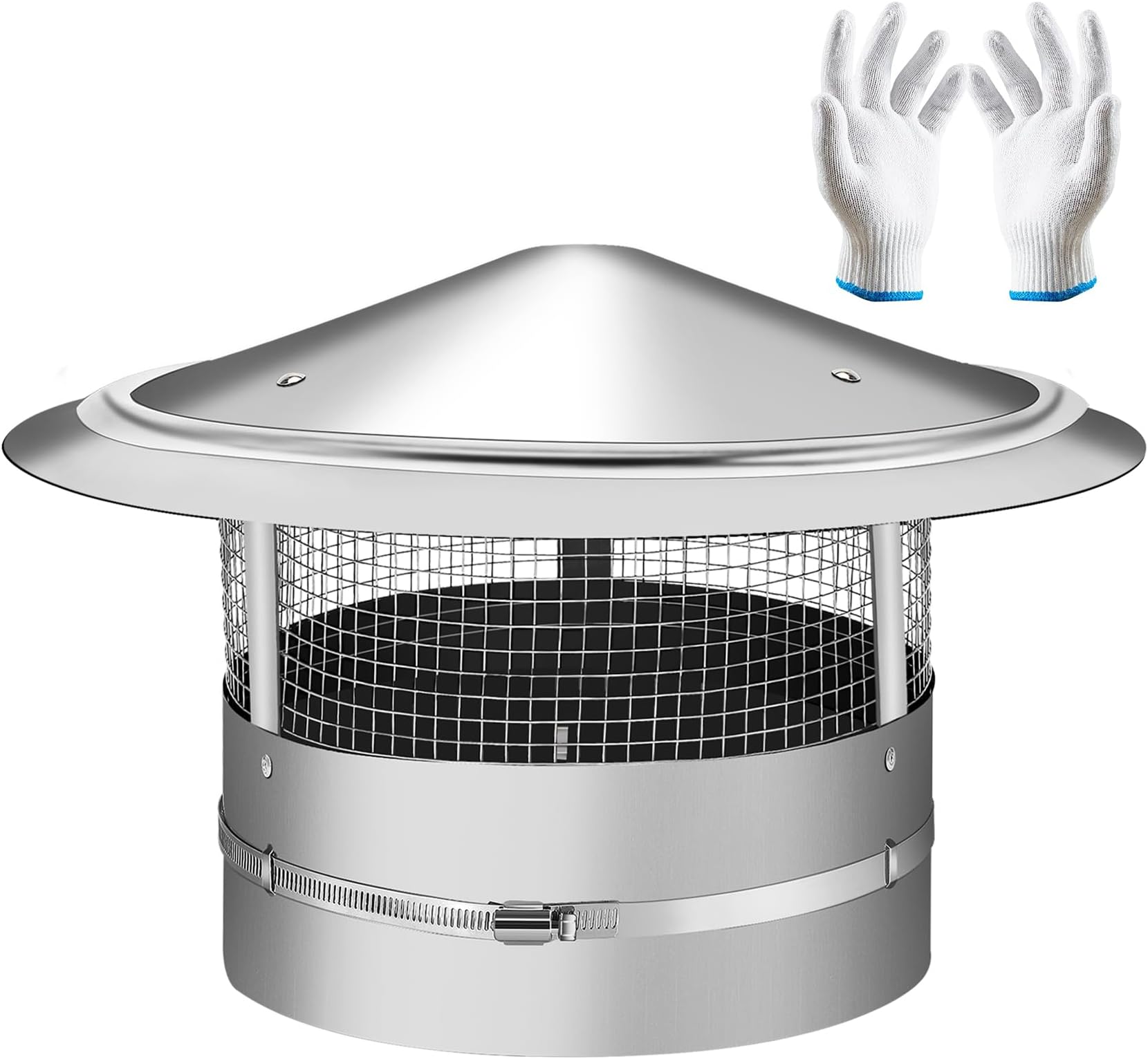 Amazon.com: BEWAVE 8" Chimney Cap, Chimney Cover with Screen Adjustable ...