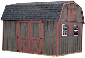 Amazon.com : Best Barns Meadowbrook 10 ft. x 12 ft. Wood Storage Shed Kit without Floor : Patio ...