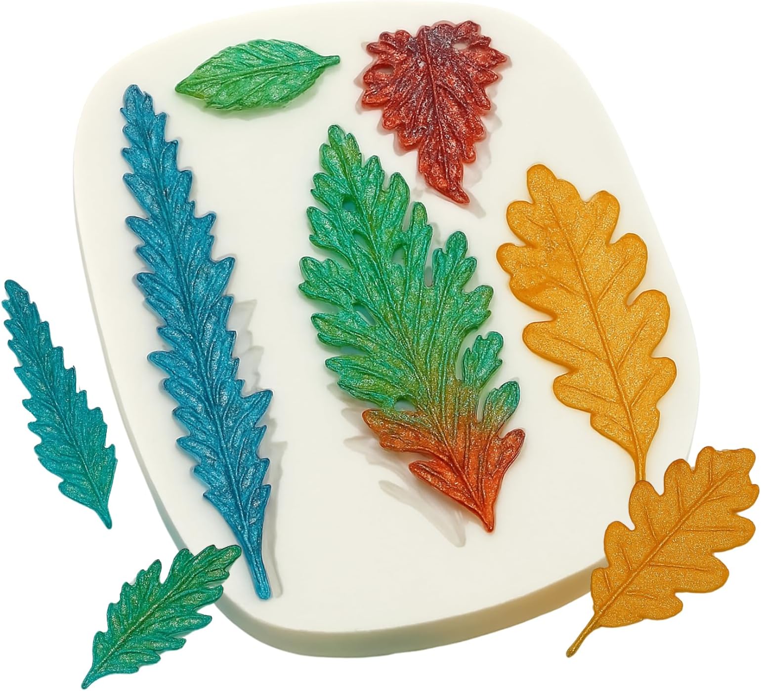 Amazon.com: 2PCS Leaf Silicone Molds, Tree Leaves Shape Cake Fondant ...