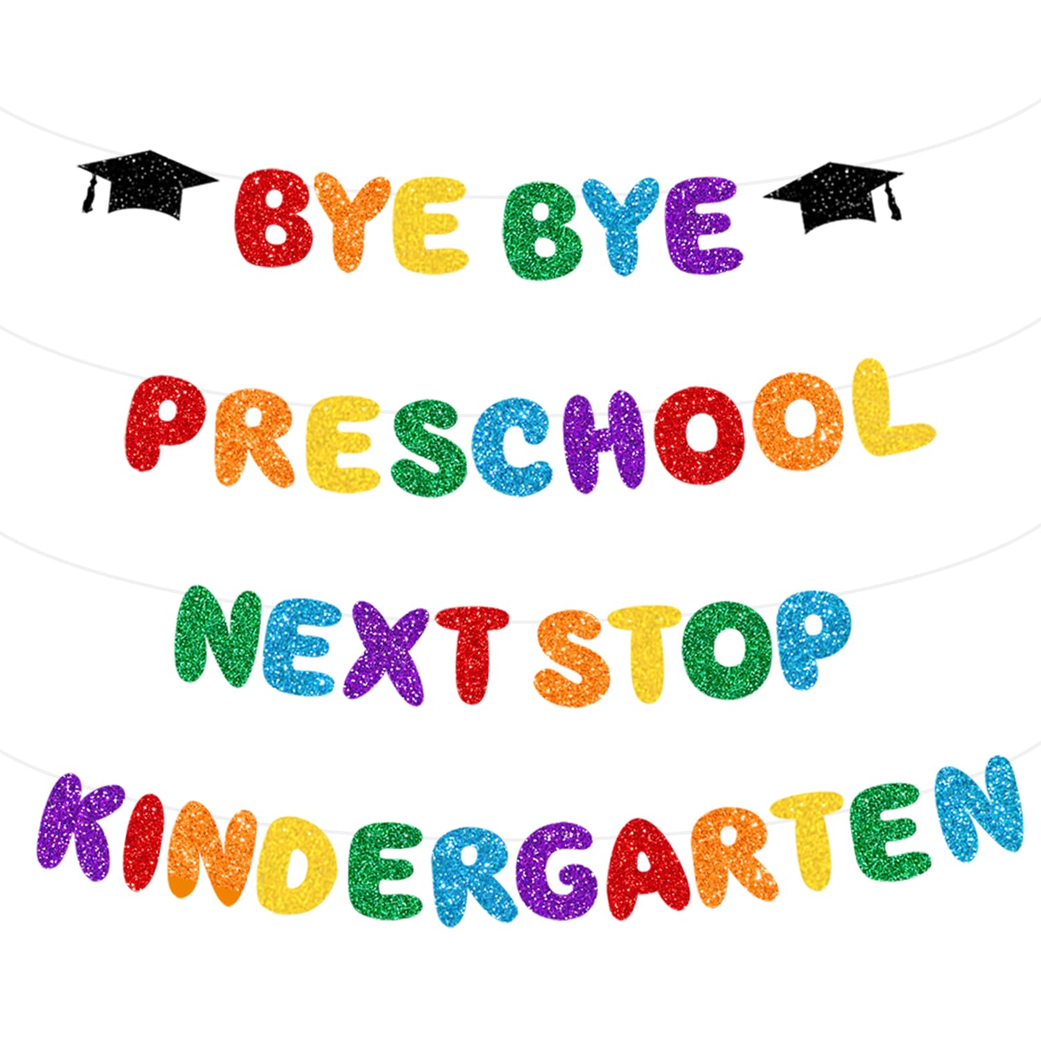 Amazon.com: Bye Bye Preschool Next Stop Kindergarten Banner, Preschool ...