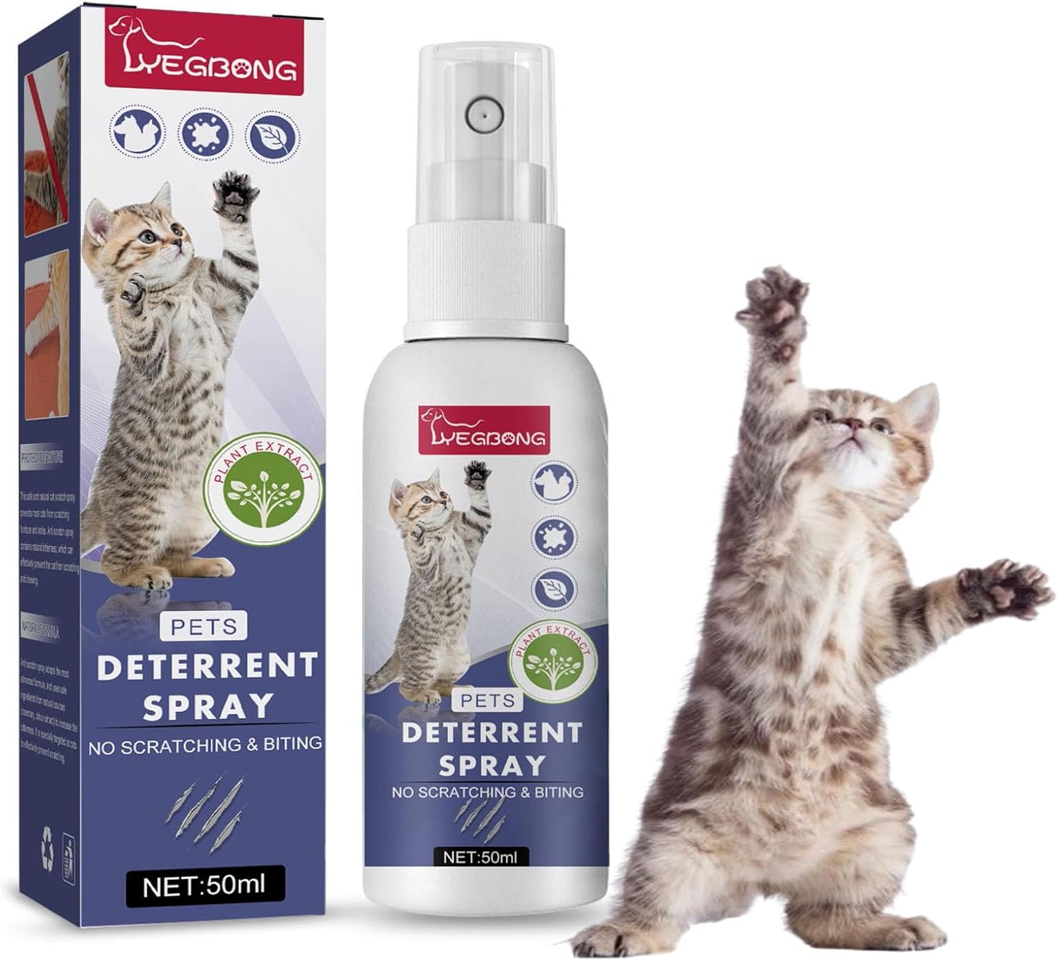 Cat Deterrent Spray Cat Repellent Spray, Natural Cat Deterrent Indoor ...