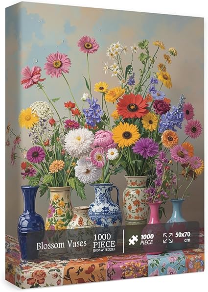 Amazon.com: Flower Puzzle for Adults 1000 Pieces, Vintage Plant Floral ...