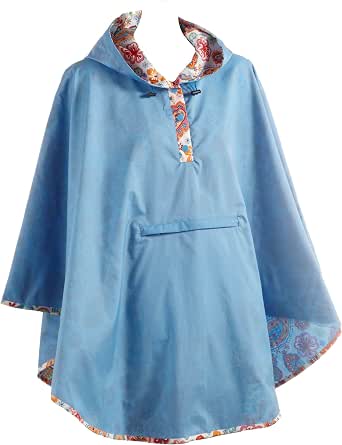 Amazon.com: Totes Reversible Rain Poncho Two Looks in One, Women`s Size ...