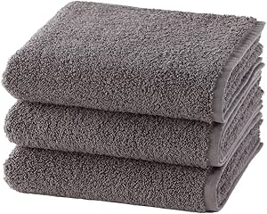 Amazon｜UCHINO よくばりタオル スモールバスタオル 3枚 セット ダークグレー 10色展開 吸水 速乾 抗菌 防臭 特許取得済 軽量 ふんわり 毛羽落ちしにくい 綿 50cm × ...