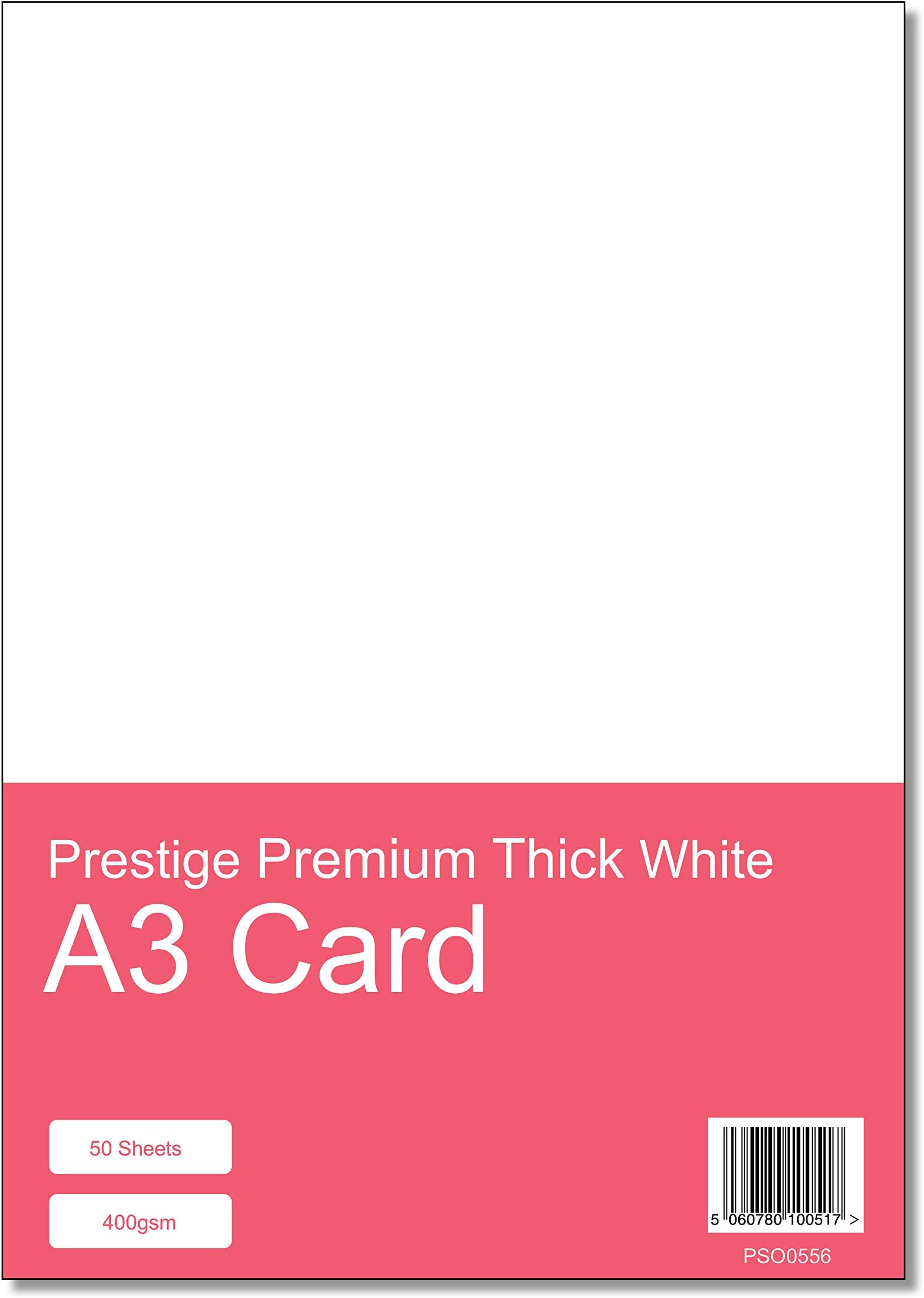 Prestige Premium Thick 400gsm Craft Card White A3 - 50 Sheets : Amazon ...