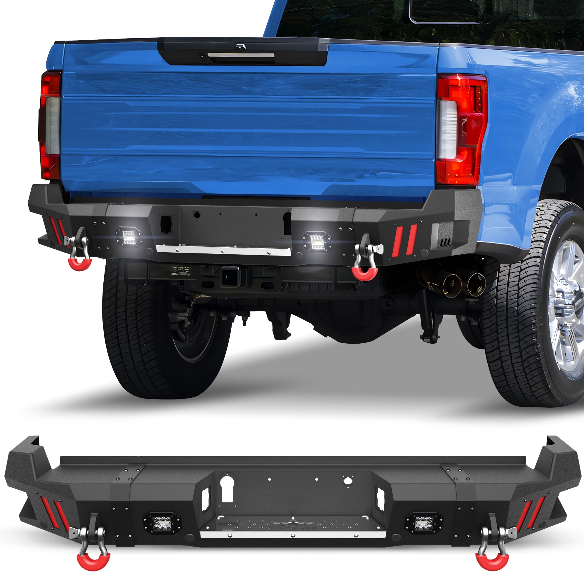 Amazon.com: POFENZE Rear Bumper Full Width for 2017-2022 Ford F250/F350 ...