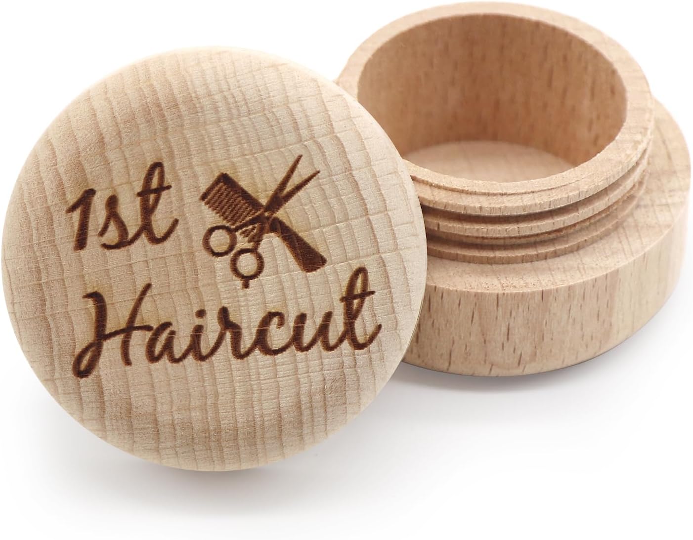 Amazon.com: Liannan Custom Wooden First Haircut Curl Keepsake,Baby's ...