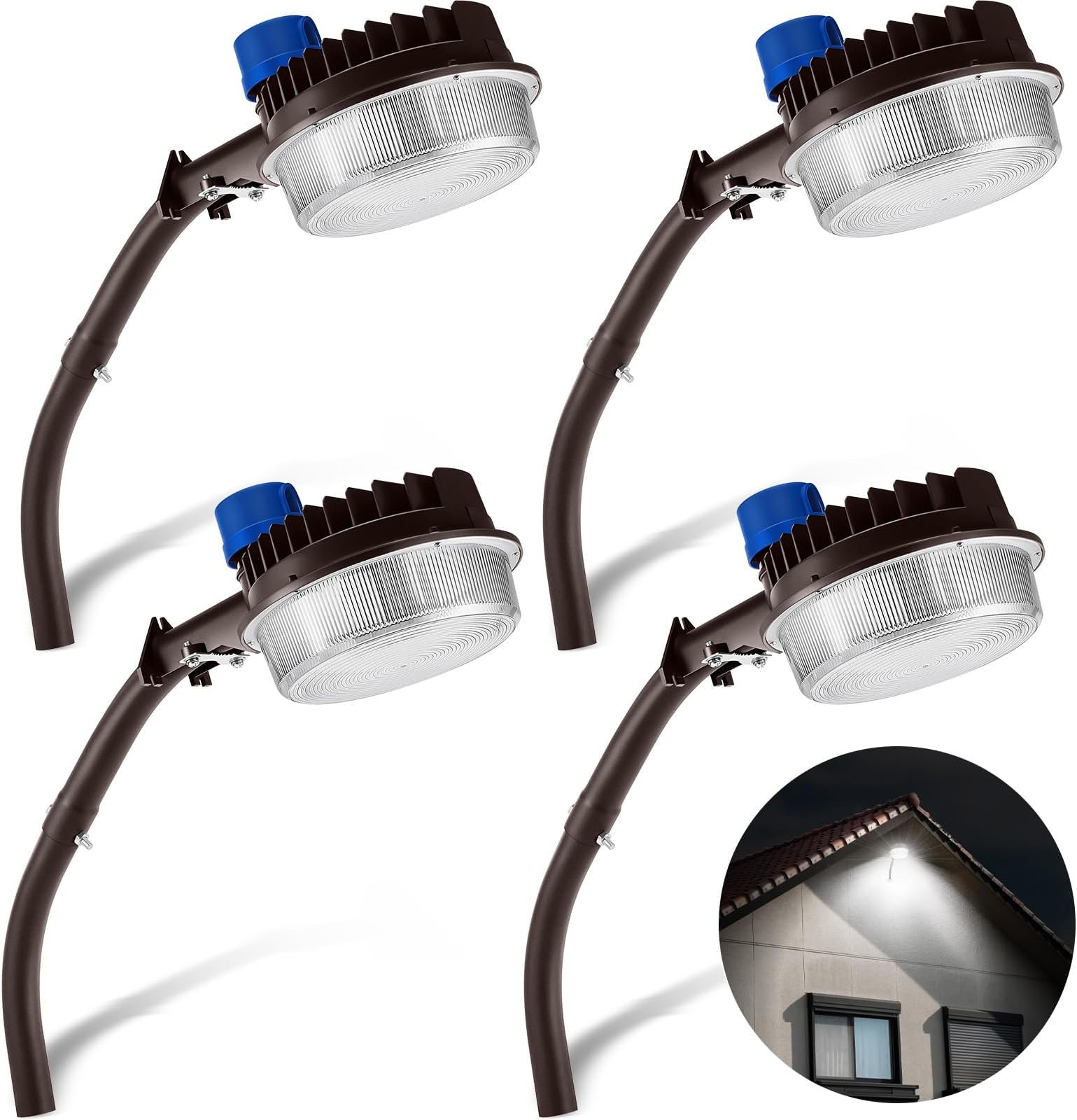 Tujoe 4 Pcs 120W LED Barn Lights 18000LM 5000K Dusk to Dawn Security ...