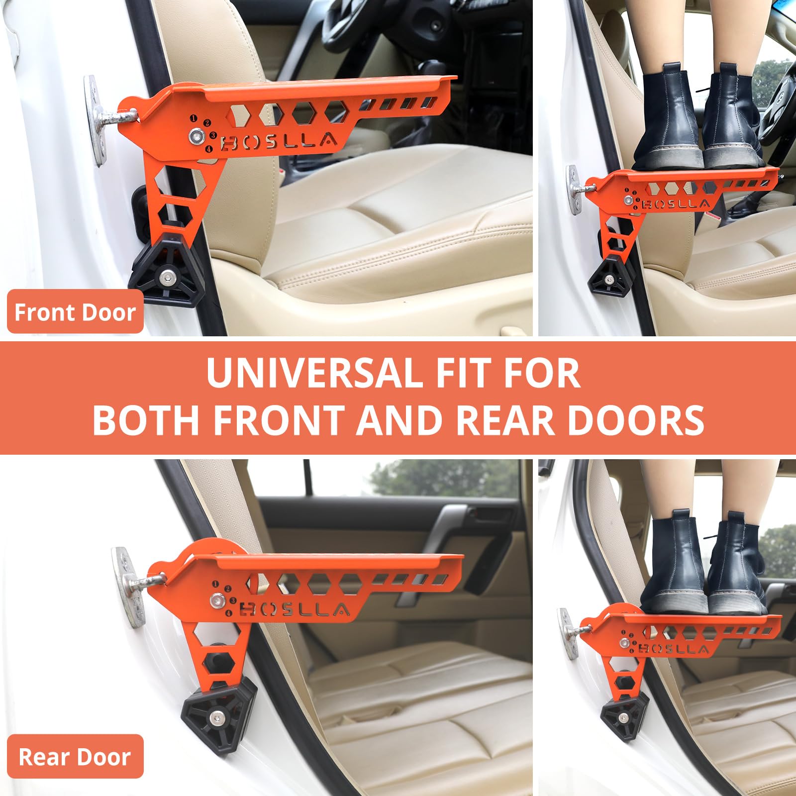 Boslla Universal Car Door Step, Foldable Car Door Step for Car Roof ...