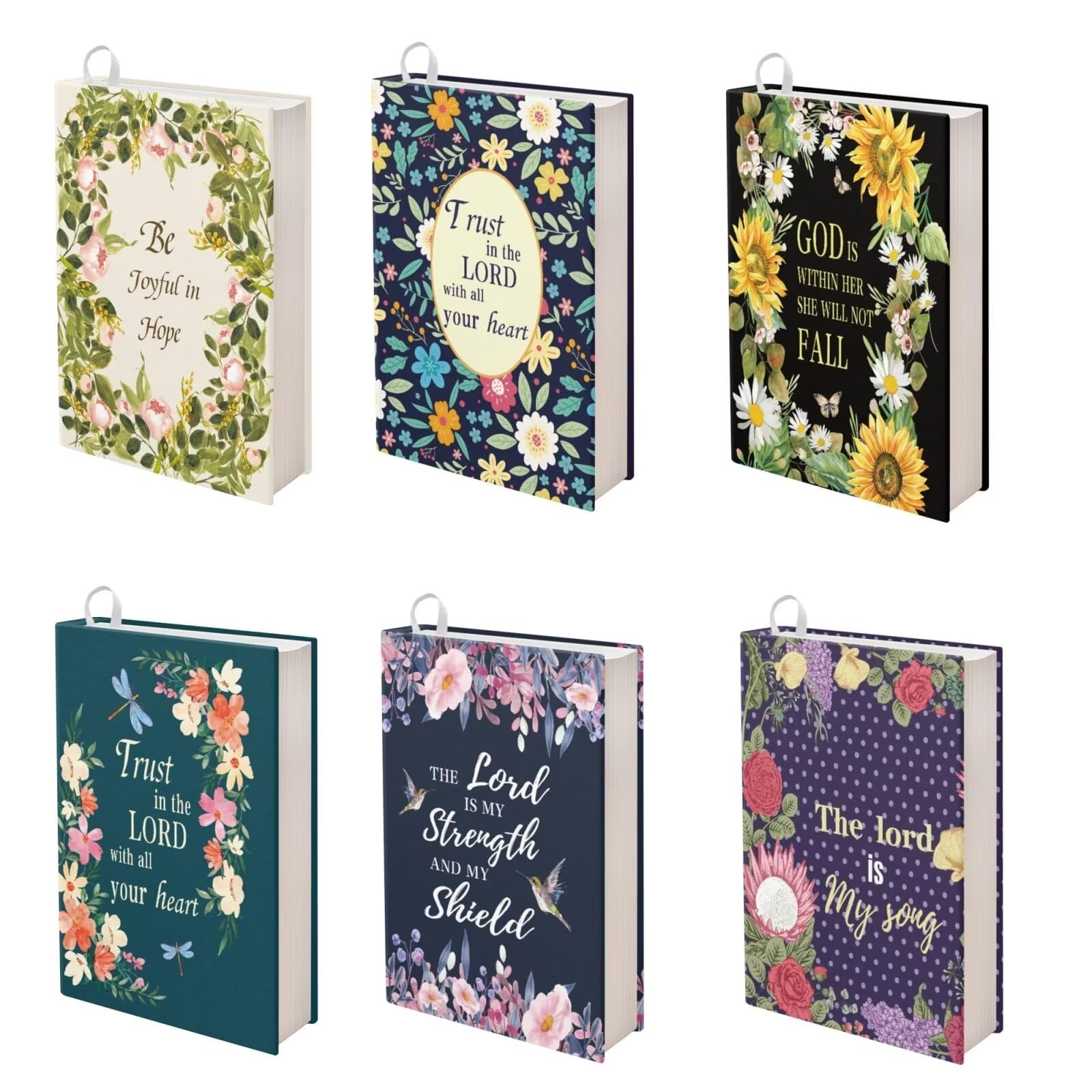 Amazon.com: ZDCUSTOM Floral Text Stretchable Book Cover Fits Most ...
