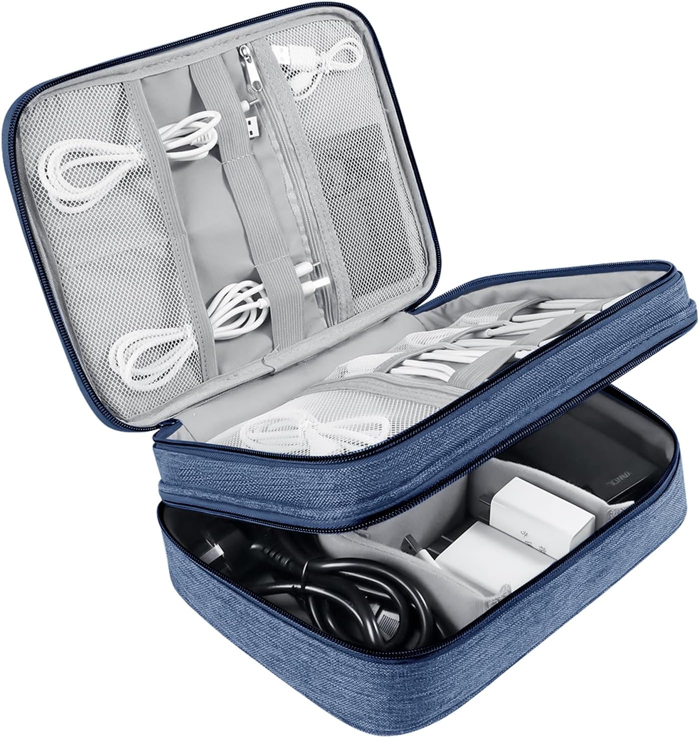 Travel Cable Organiser Bag, 3-Layer Electronics Gadget Travel Bag ...