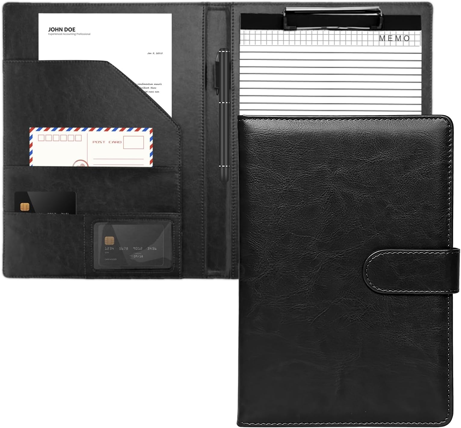 Royouzi Porte Documents A4 Porte Bloc A4 Avec Pince Porte Document Homme Femme Avec Chemise ...