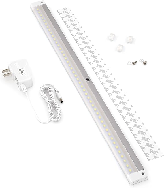 EShine White Finish LED Dimmable Under Cabinet Lighting - Extra Long 20 ...