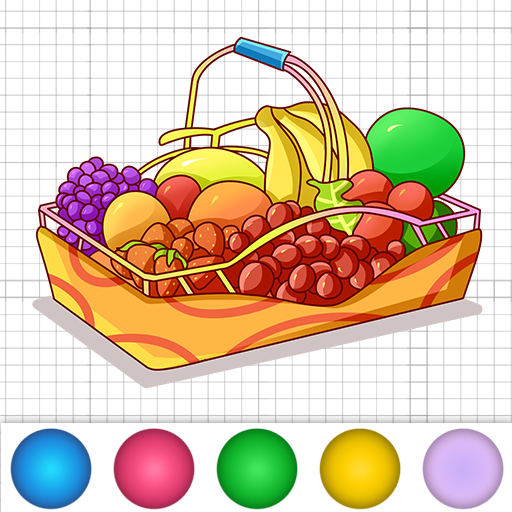 Fruit Coloring Pages : Easy Fruits Coloring Game Offline. - App on ...