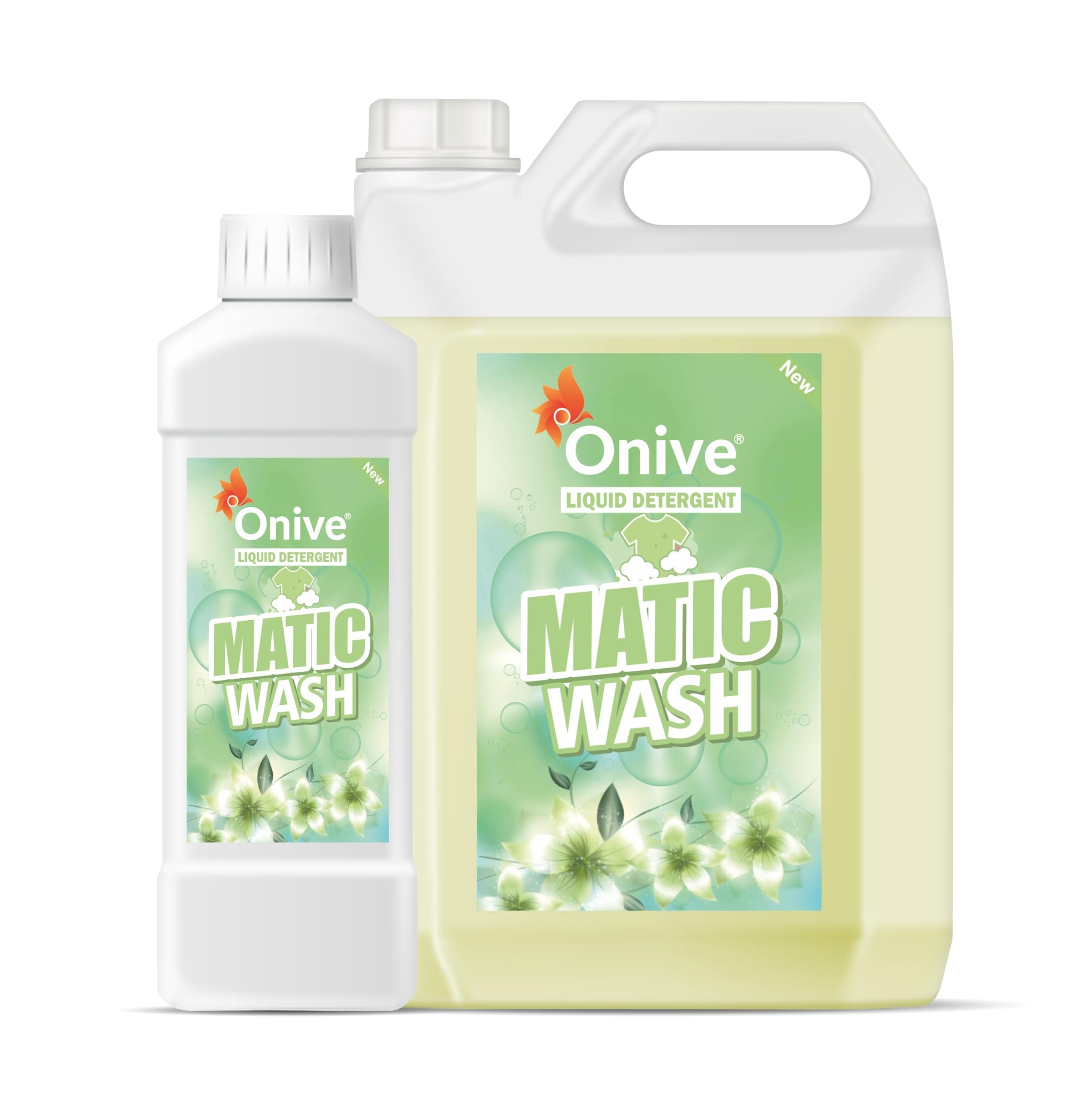 Onive MaticWash Liquid Detergent 5 Litre + 1 Litre for Top Load & Front ...
