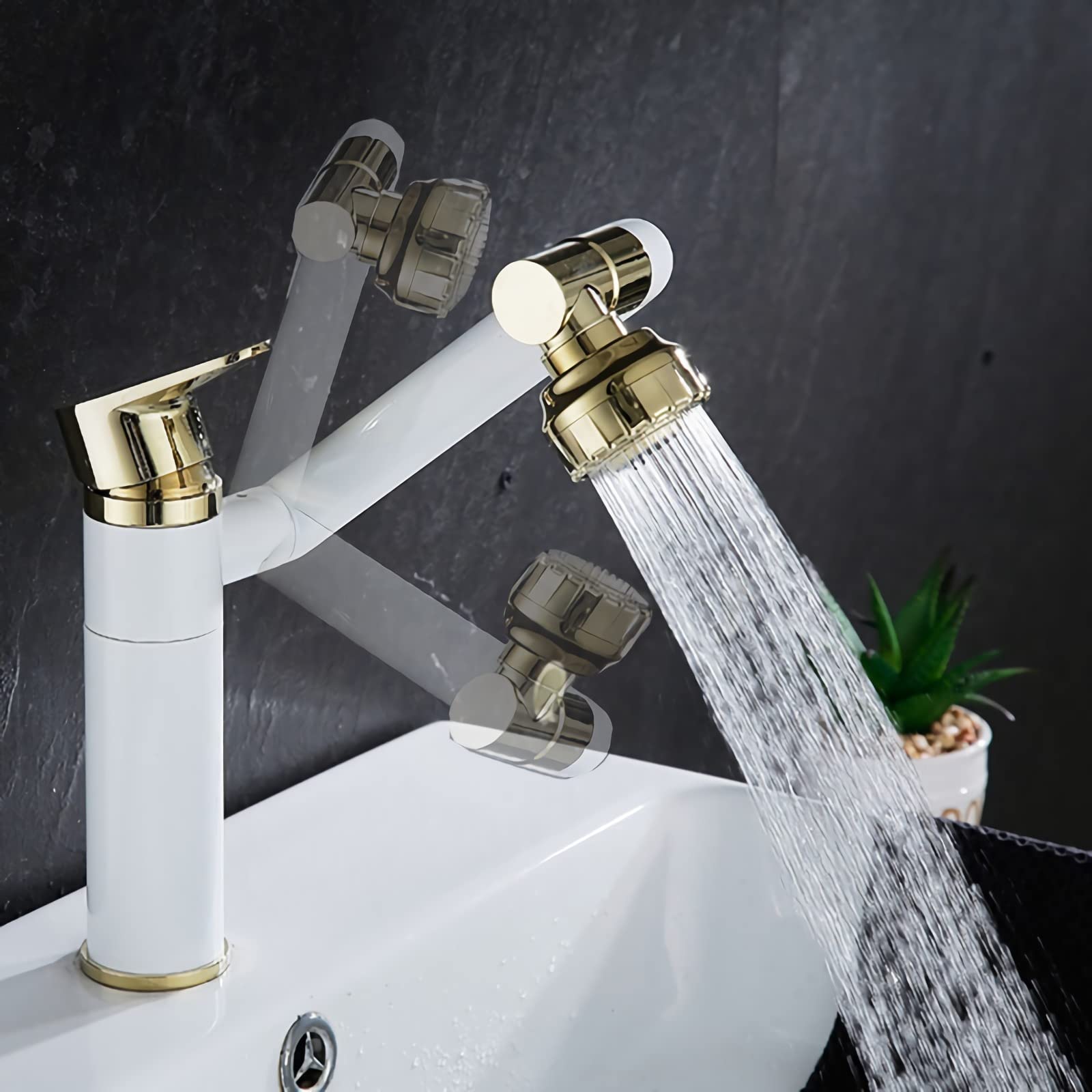 Buy 360° Brass Multi-Directional Swivelling Sink Mixer, Chrome Rotating ...