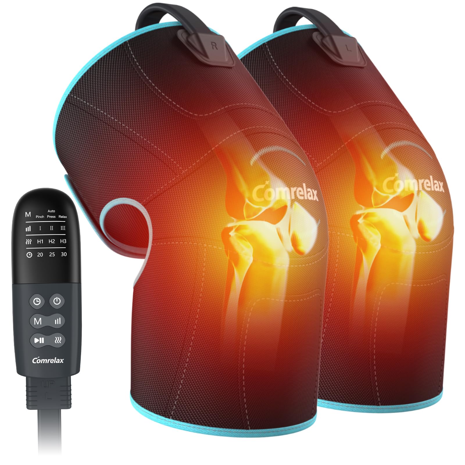 Amazon.com: Knee Massager with Heat & Air Compression, Heated Knee ...
