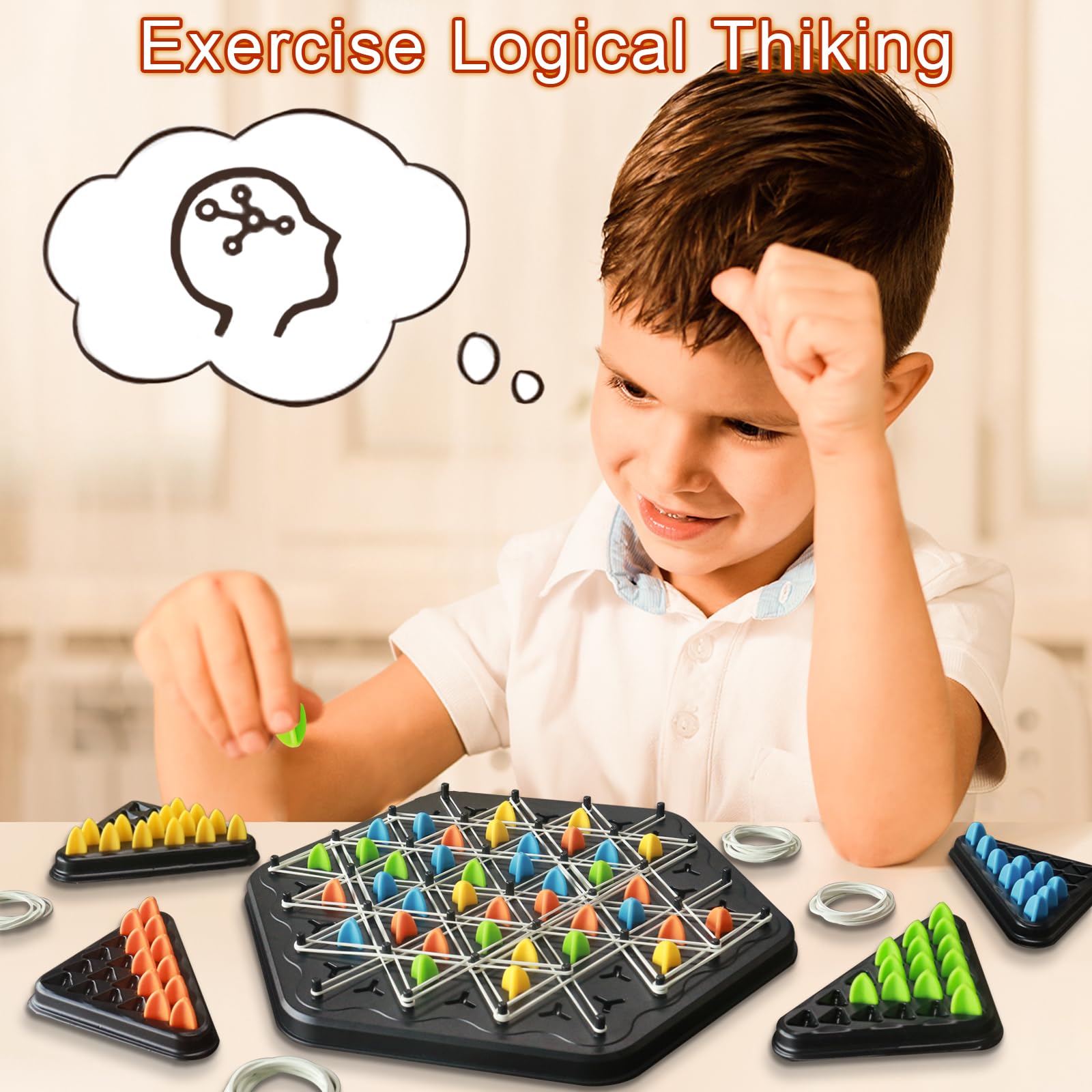 Chain Triangle Chess Game, Triggle Game, Educational Toy for Kids Ages ...