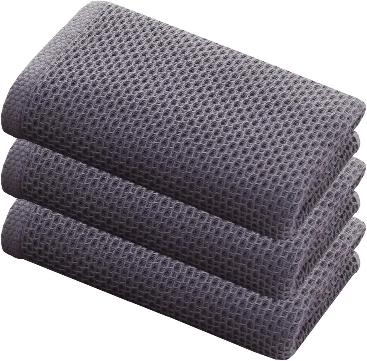 Amazon｜OriginLife(オリジンライフ) ハンドタオル 3枚セット グレー ホテルタイプ ワッフル 吸水性｜ハンドタオル - ホーム＆キッチン オンライン通販