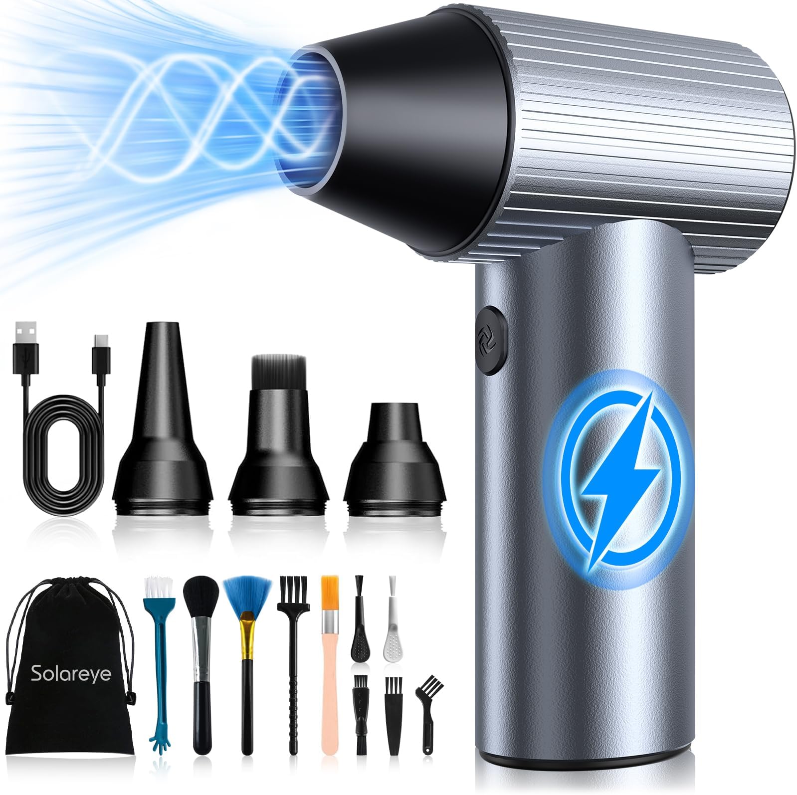 WOLFBOX MegaFlow100 Electric Air Duster-150000RPM Super Power Electric ...