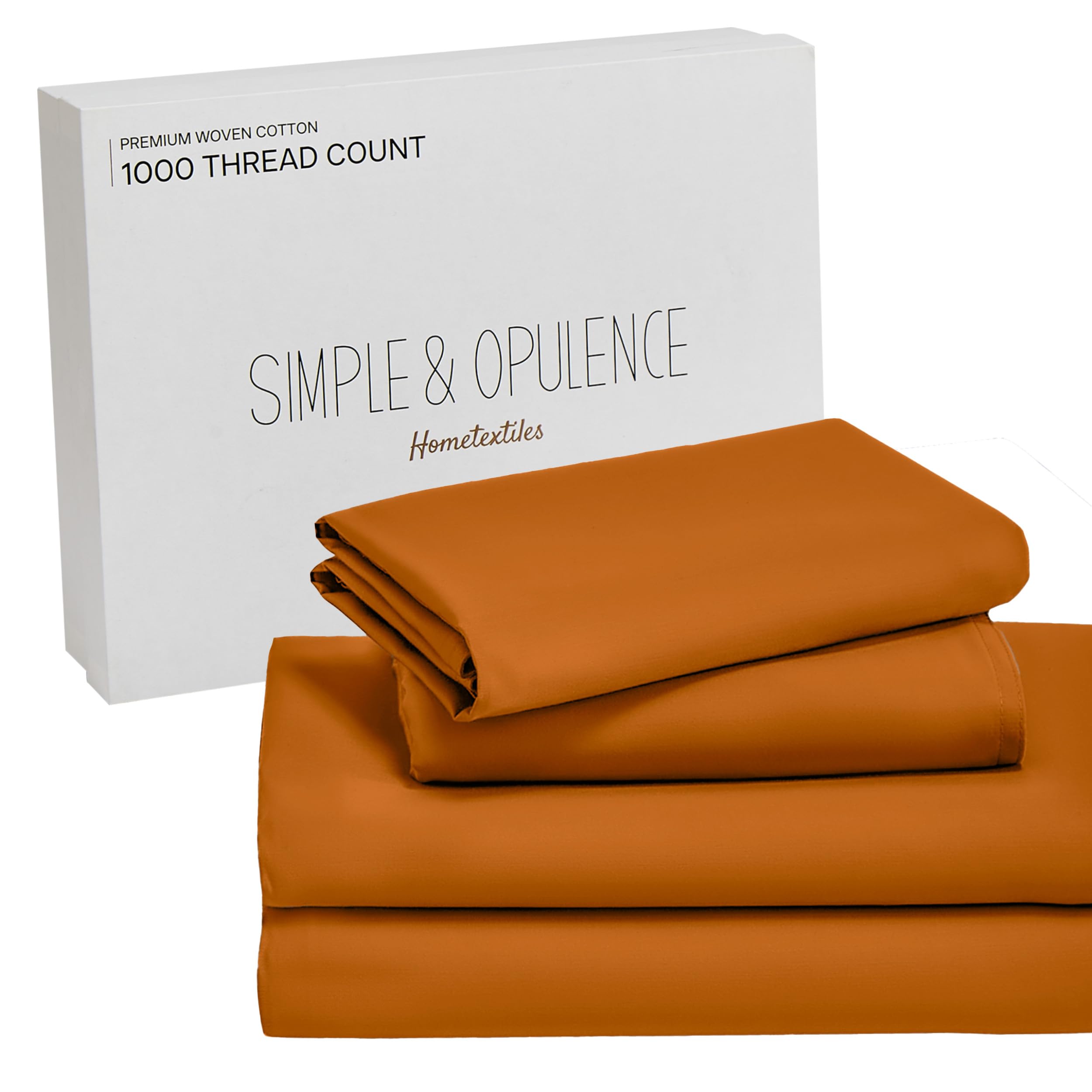 Amazon.com: Simple&Opulence 100% Cotton 1000 Thread Count Queen Sheets ...
