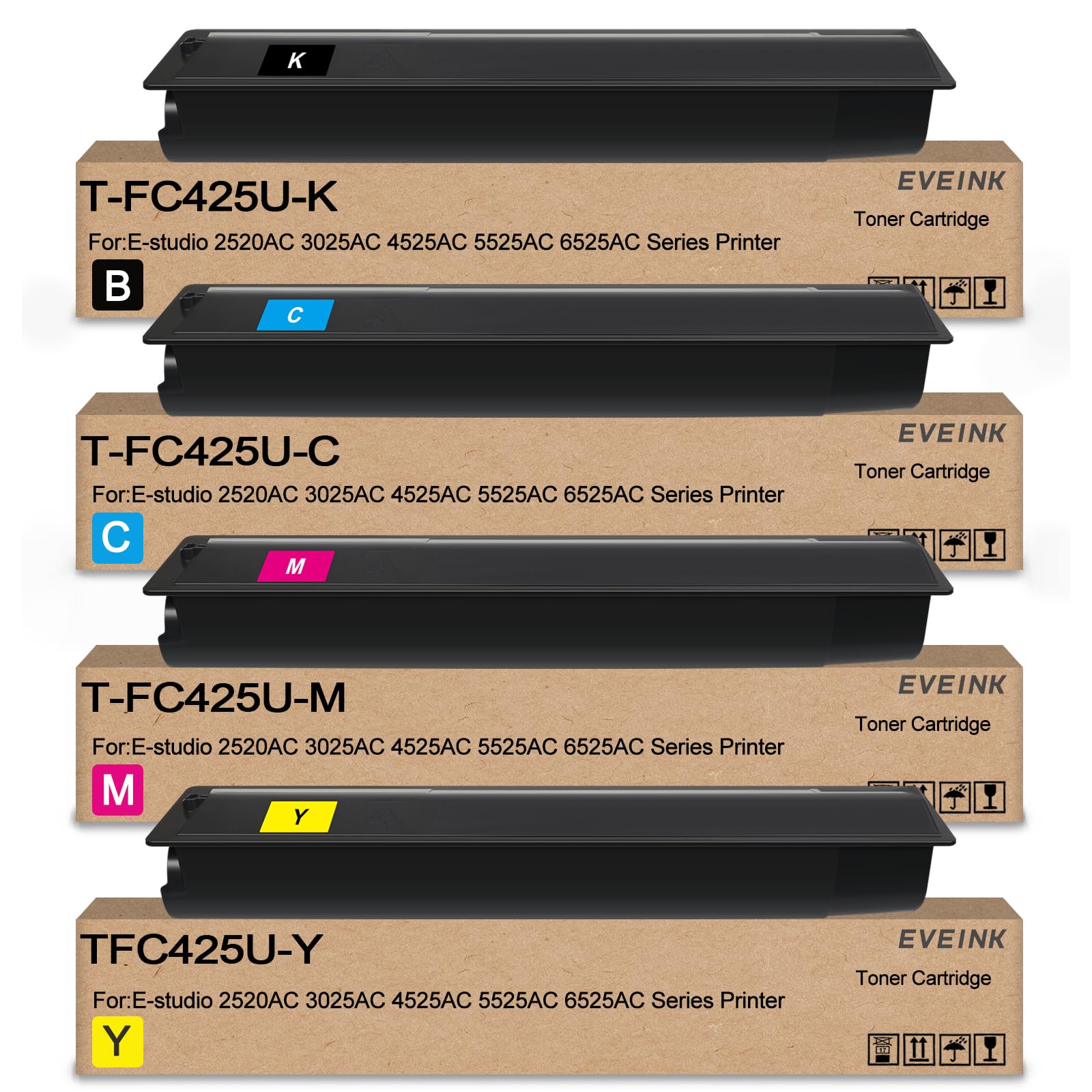 Amazon.com: High Yield T-FC425U Toner Cartridge T-FC425U-K T-FC425U-C T ...