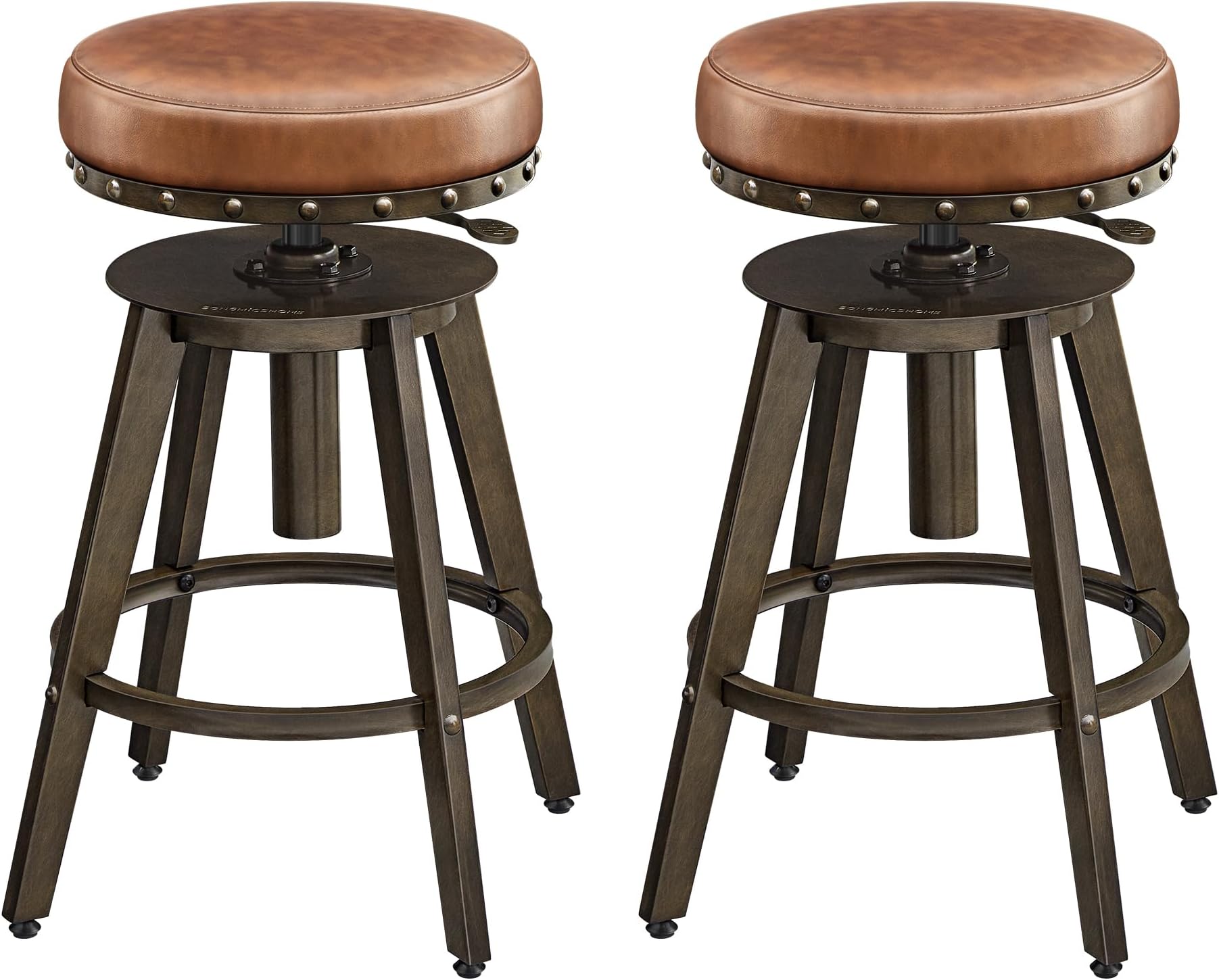 Amazon.com: Topower Antique Industrial Round Bottom Adjustable Height ...
