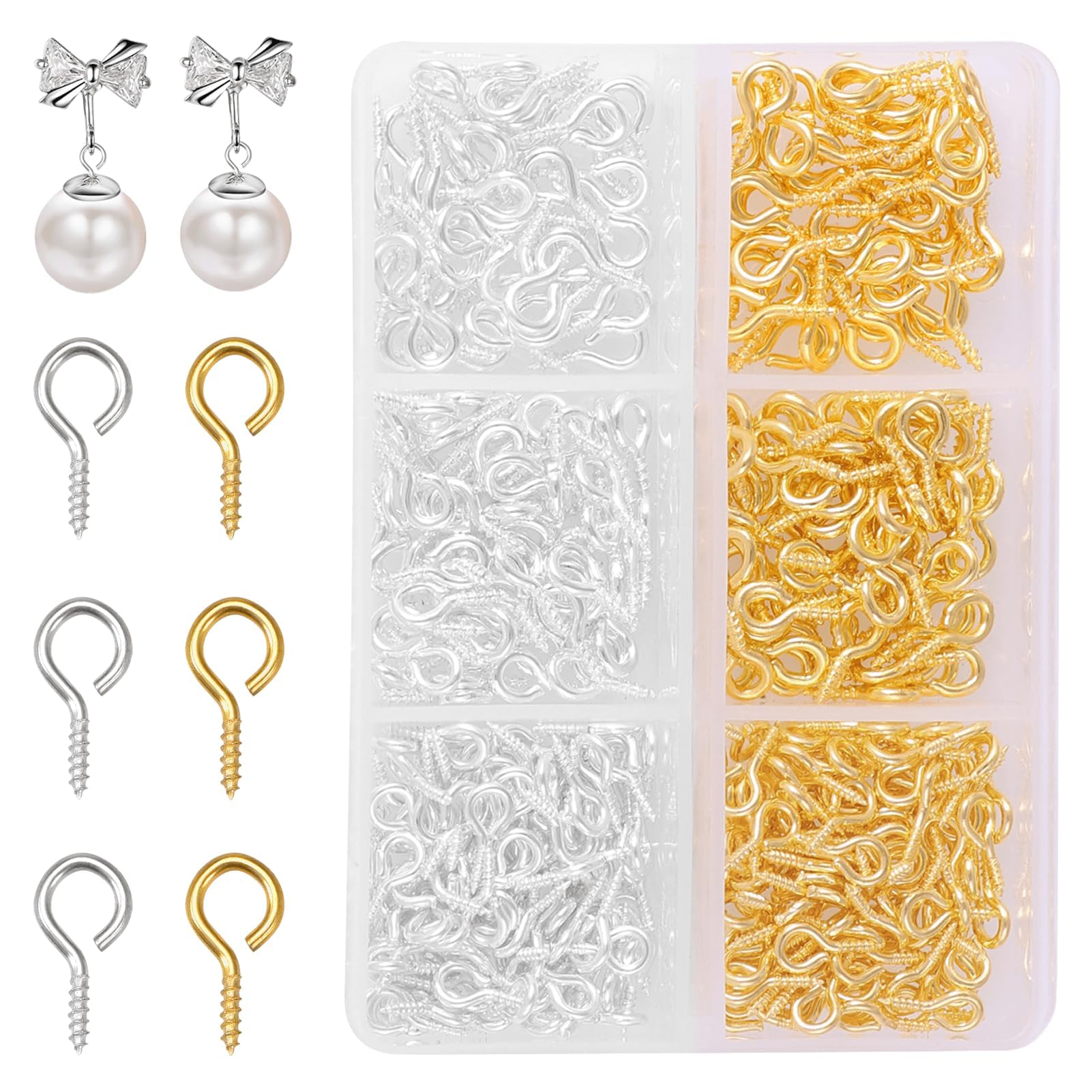 Eye Pins for Jewellery Making, Small Screw Eye Pins, Eyelet Screws ...