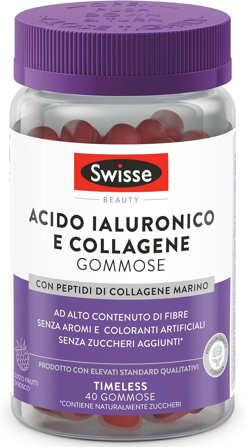 SWISSE - Pastiglie Gommose con Peptidi di Collagene Marino, Integratore Collagene e Acido ...