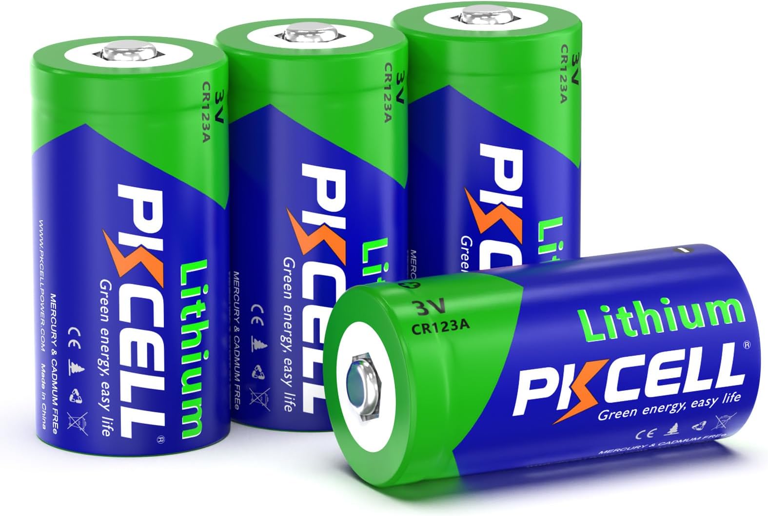 CR123A 3V Lithium Battery,Non Rechargeable Lithium 123 Battery 1500mAh ...