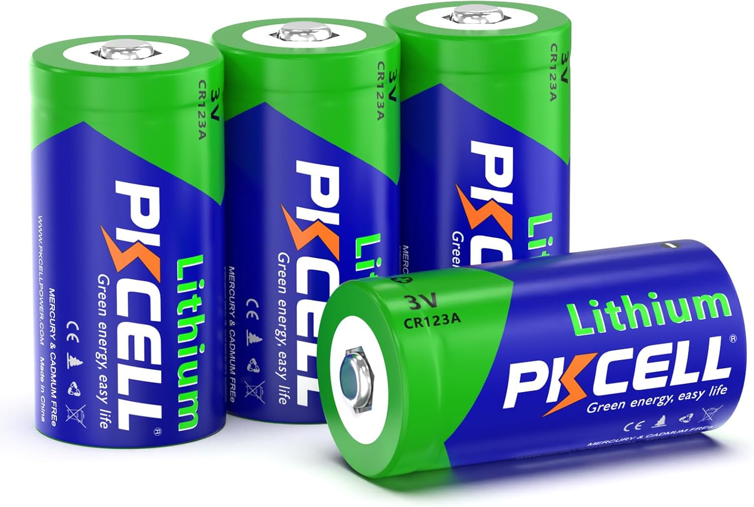 CR123A 3V Lithium Battery,Non Rechargeable Lithium 123 Battery 1500mAh ...