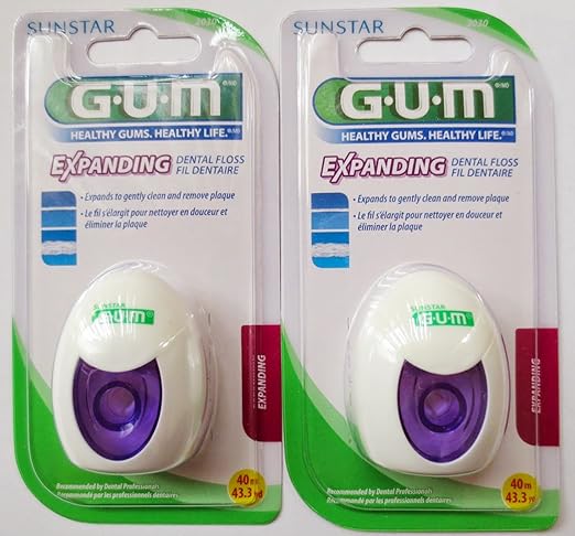 Amazon.com : GUM Expanding Dental Floss 2030 43.3 Yd (Pack of 2 ...