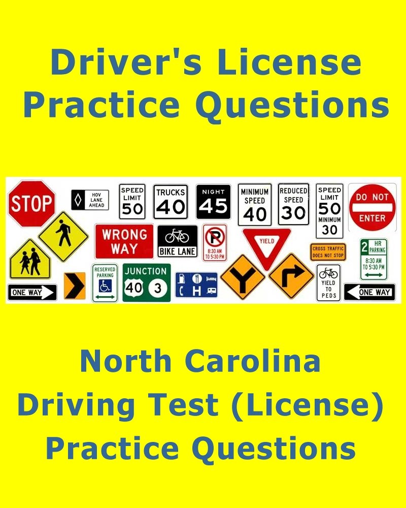 Amazon | North Carolina Driving Test (License) – Practice Questions ...