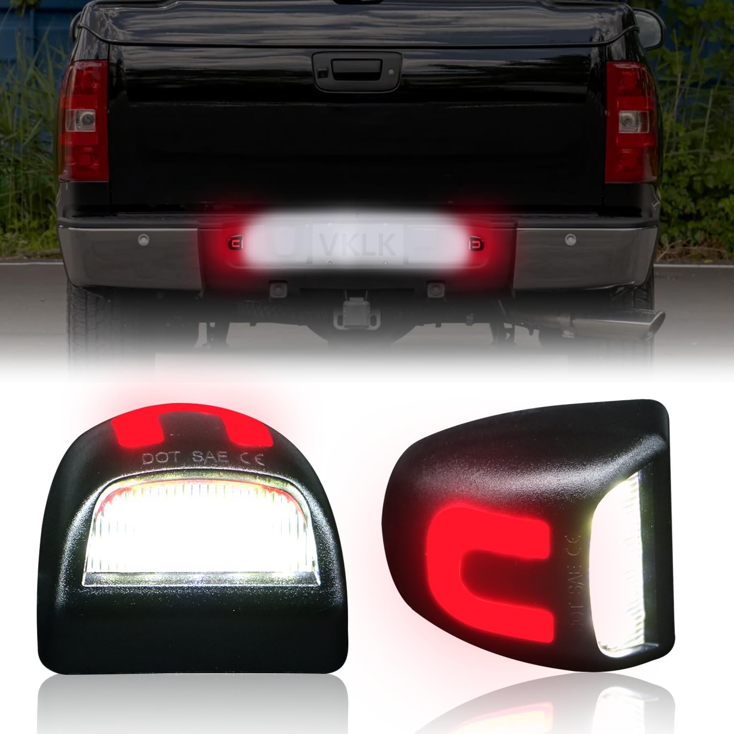 Amazon.com: VKLK LED License Plate Tag Light for Silverado/for Sierra ...