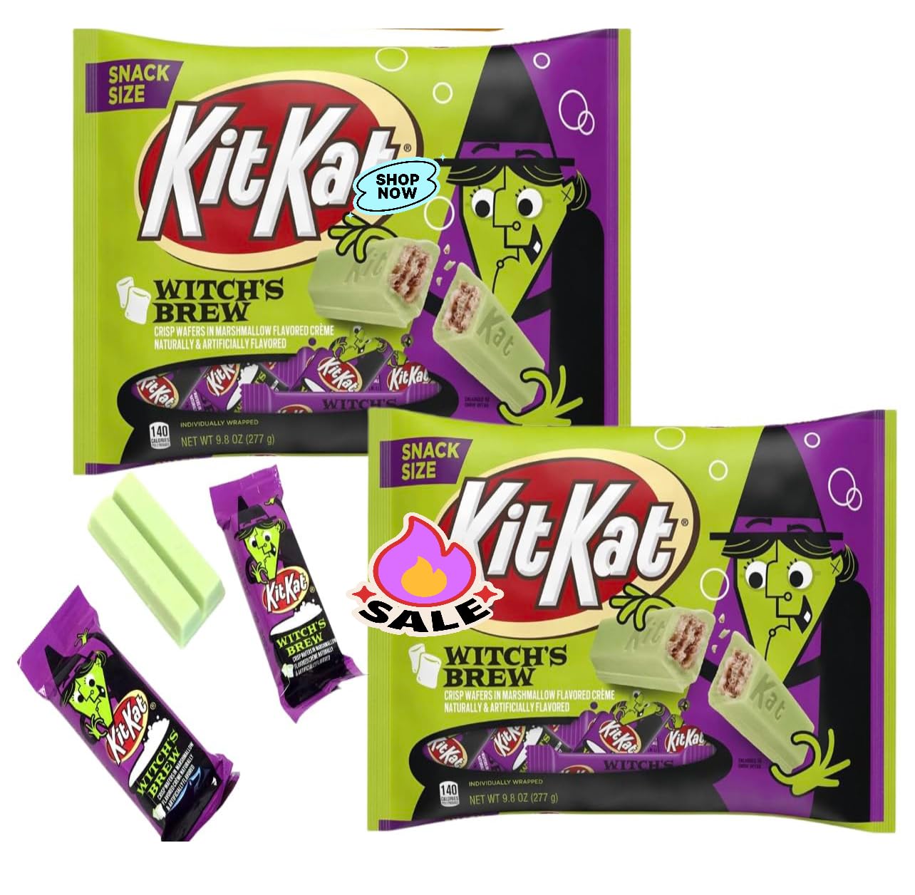 Amazon.com : Kit~kat Halloween Bars of Candy, Witches Brew Marshmallow ...