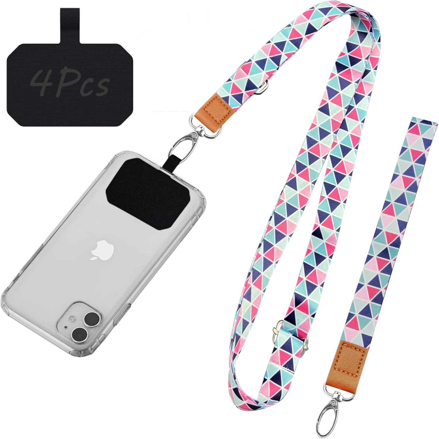 Phone Lanyard, Wrist Lanyard and Neck Lanyard with 4 Pcs Ultrathin Pad ...