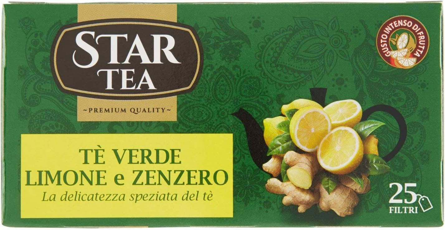 3X Star Tea Tè Verde Limone e Zenzero Green Tea with Lemon and Ginger ...
