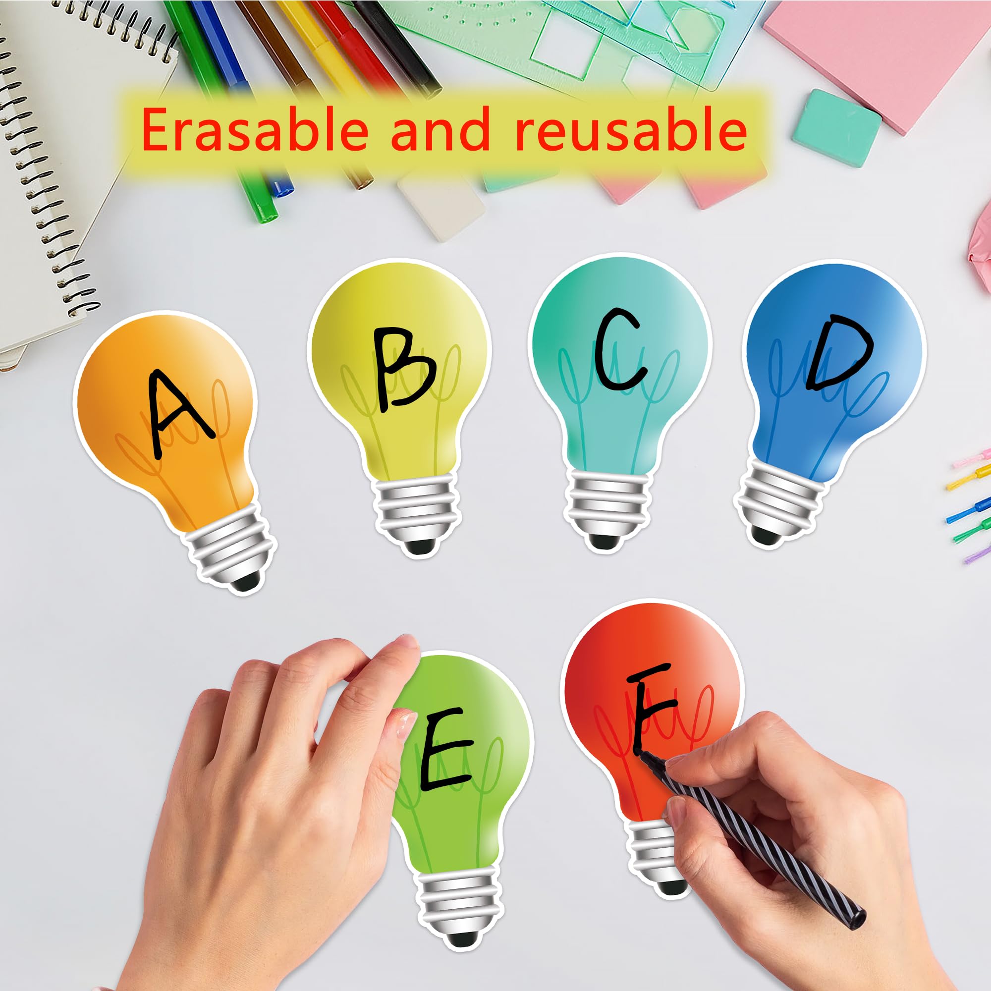 Lightbulb Decoration 50 PCS Light Bulb Cutouts For Bulletin Board - 6 ...