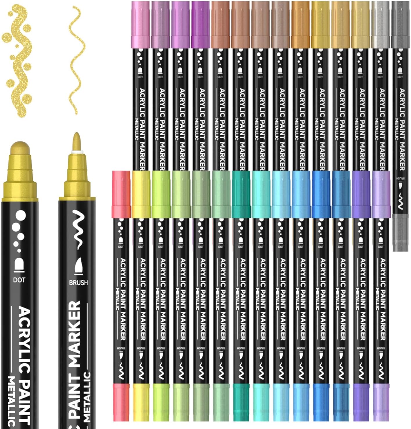Amazon.com: Funcils 10 Jumbo Acrylic Paint Markers - 15mm Acrylic Paint ...