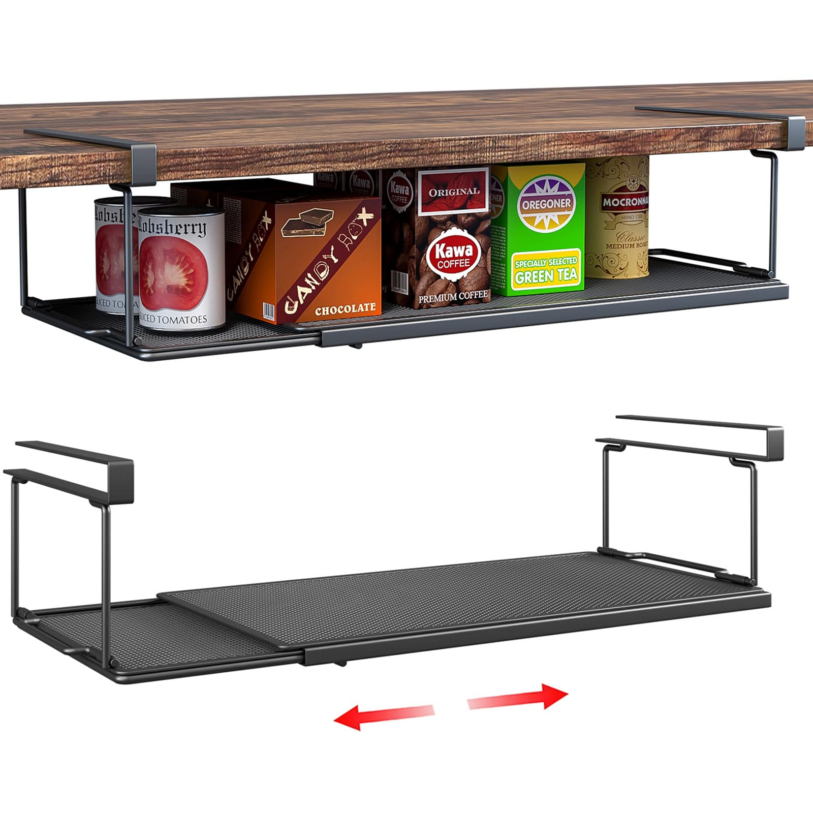 Amazon.com - SHINEWON Expandable Under Cabinet Shelf, Extendable Under ...