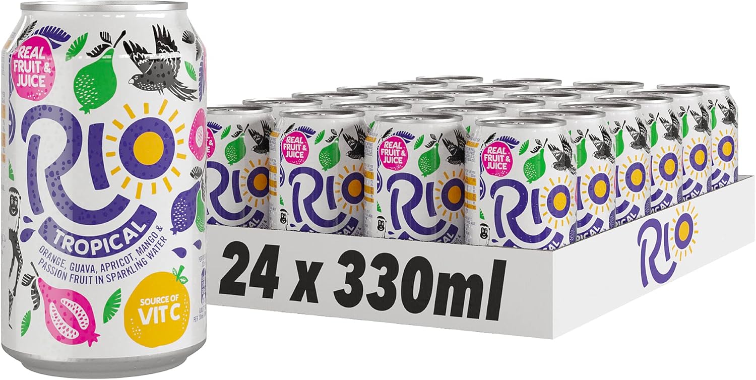 Rio Tropical Original Soft Drink, 24 pack x 330ml, Refreshing ...