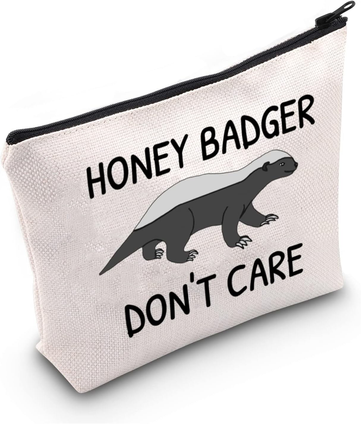 Amazon.com: LEVLO Funny Badger Lovers Gifts Badger Don't Care Makeup ...