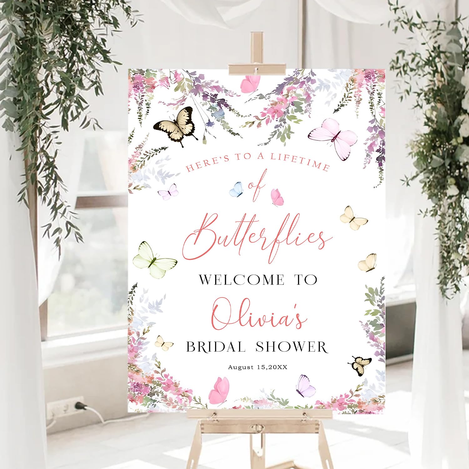 Amazon.com: Lifetime Of Butterflies Bridal Shower, Colorful Butterfly ...