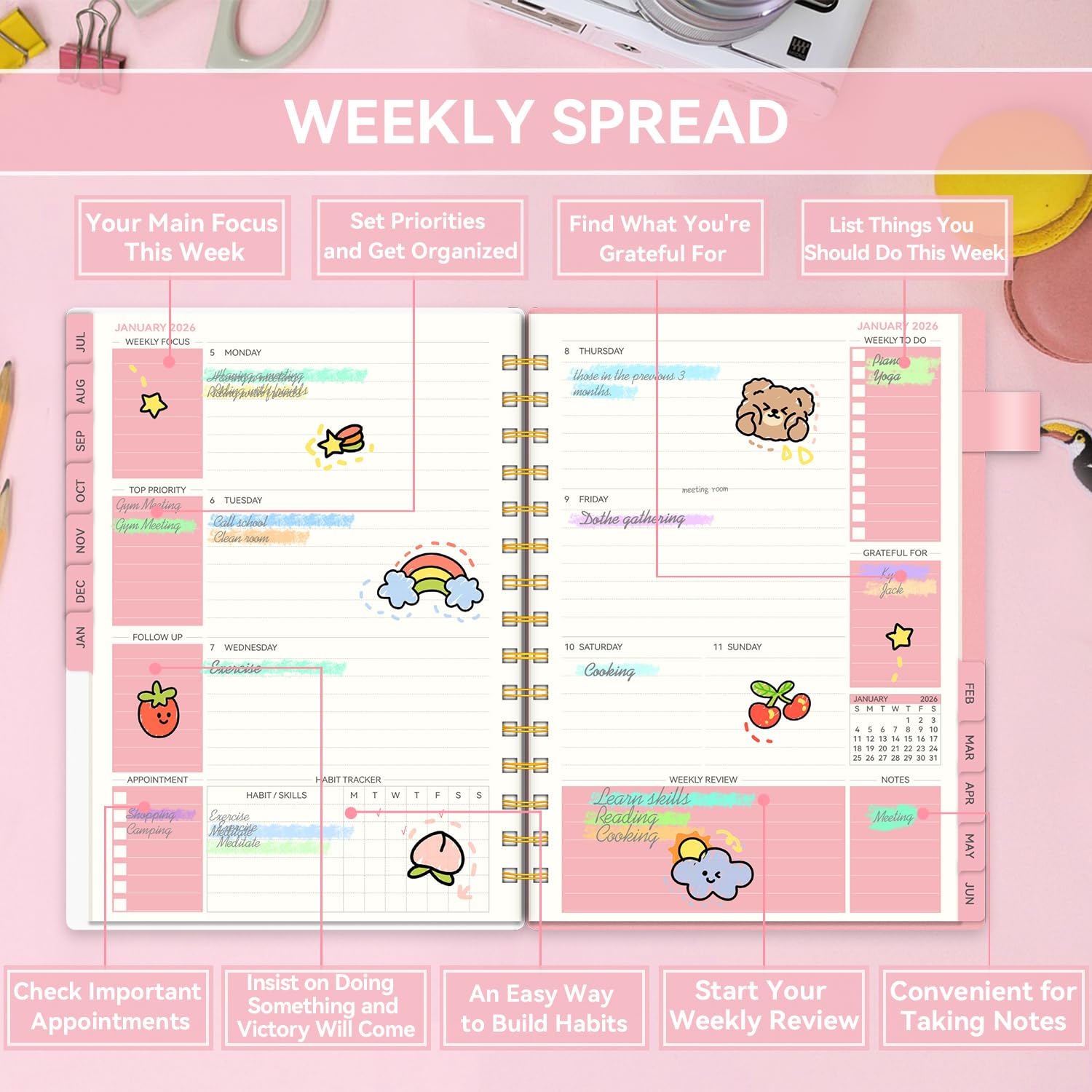 Snapklik.com : Academic Planners 2025-2026 For Women, AIMPEAK 2025-2026 ...